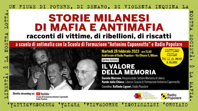 Il nuovo ciclo delle lezioni di antimafia - Radio Popolare